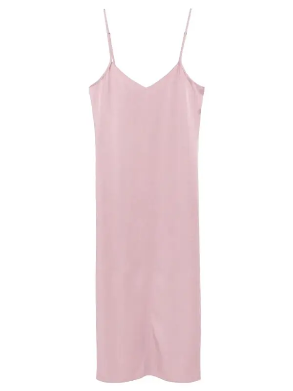 FORTE_FORTE Satin Midi Dress - Mauve