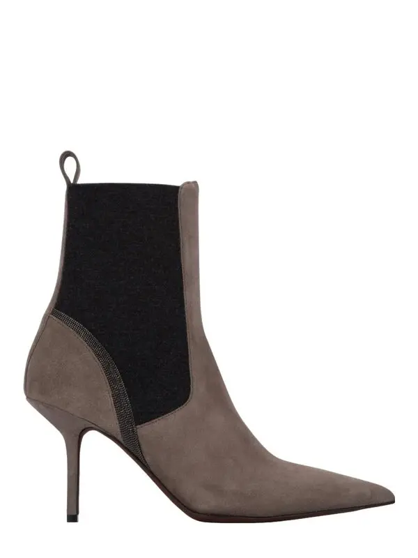 Brunello Cucinelli Pointed Toe Ankle Boots - Black