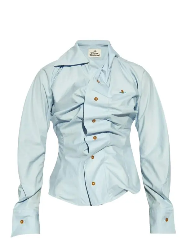VIVIENNE WESTWOOD Drunken Pleated Shirt - Blue