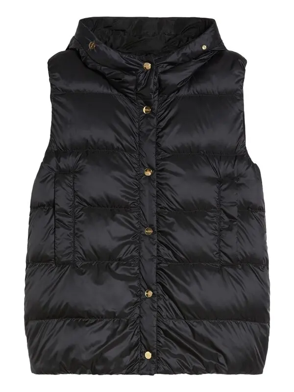 Max Mara The Cube Button-up Drawstring Gilet - Black