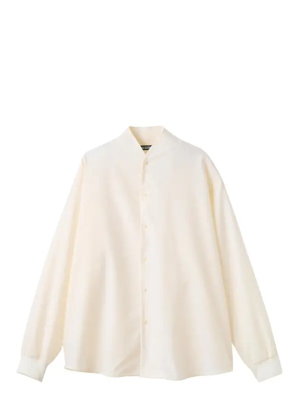 Jacquemus Bomber Neckline Relaxed Shirt - White
