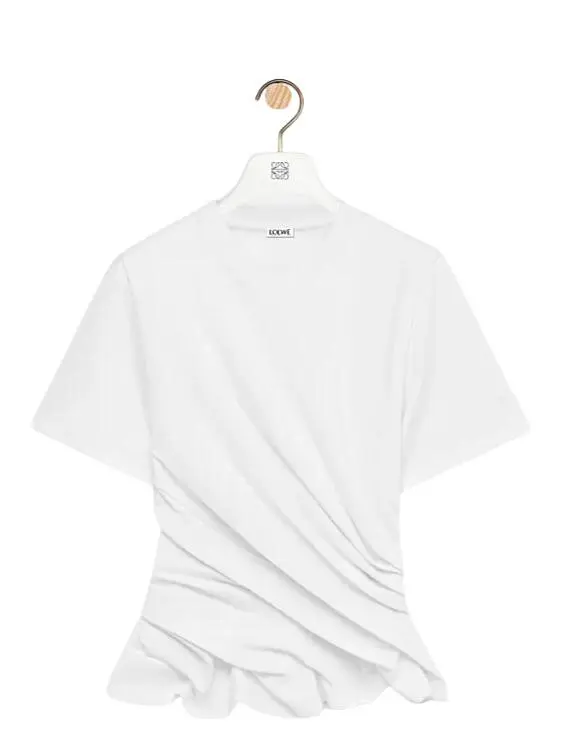 Loewe Twisted Top With Anagram Embroidery - White