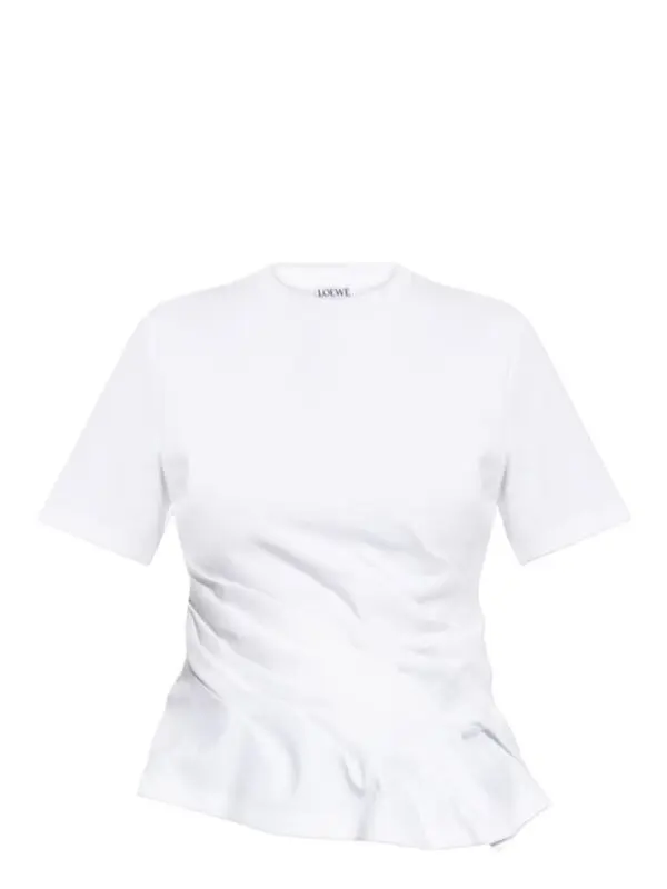 Loewe Twisted Top With Anagram Embroidery - White