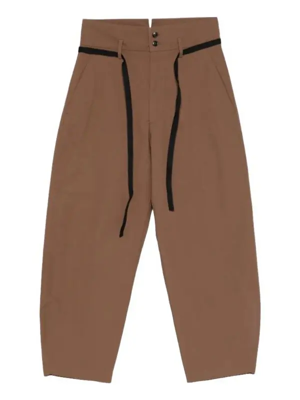 Barena Venezia Strap-detail Trousers - Brown