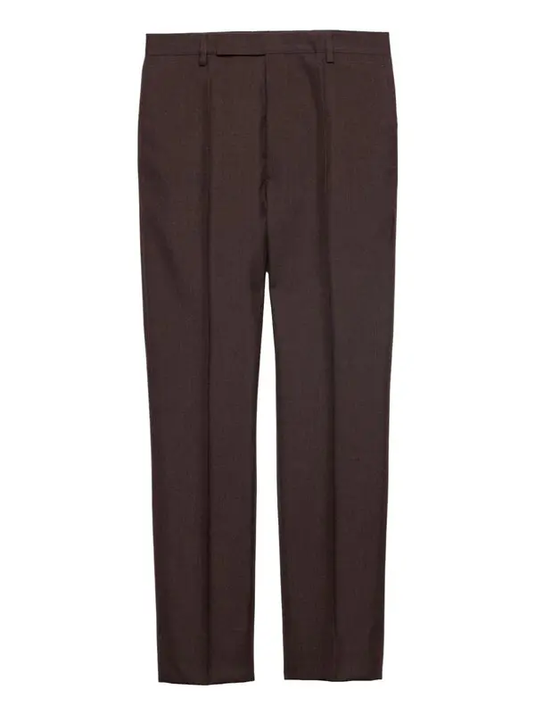 Prada Mohair And Silk Tailored Trousers - Ebony