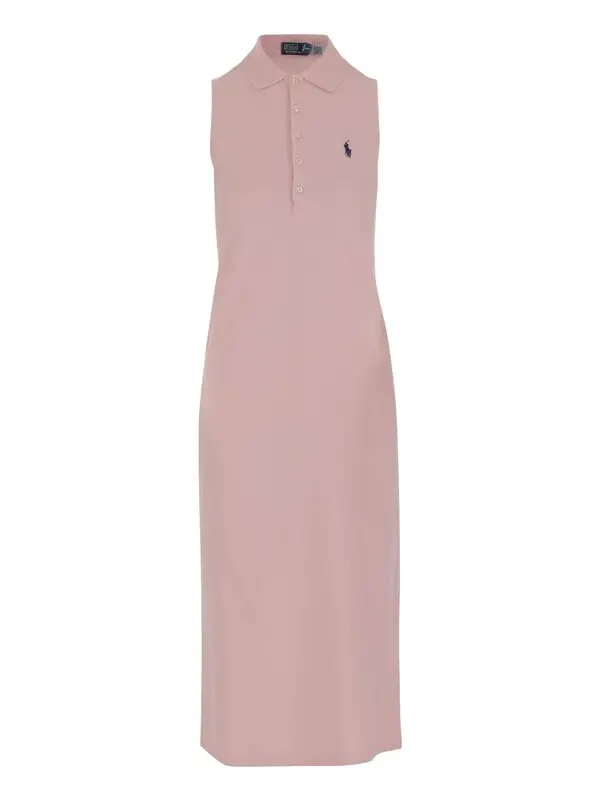 Polo Ralph Lauren Sleeveless Polo Dress With Embroidered Logo - Nude