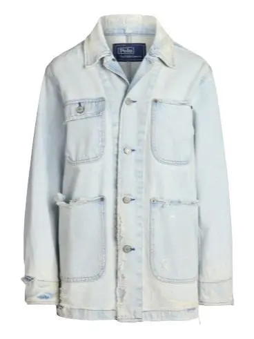 Polo Ralph Lauren Distressed Denim Trucker Jacket - White