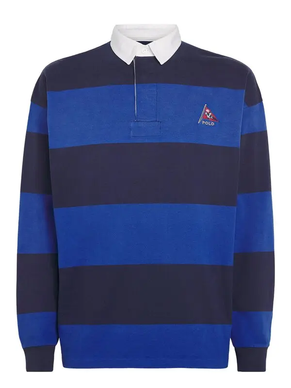 Polo Ralph Lauren Cotton Stripe Rugby Shirt - Blue