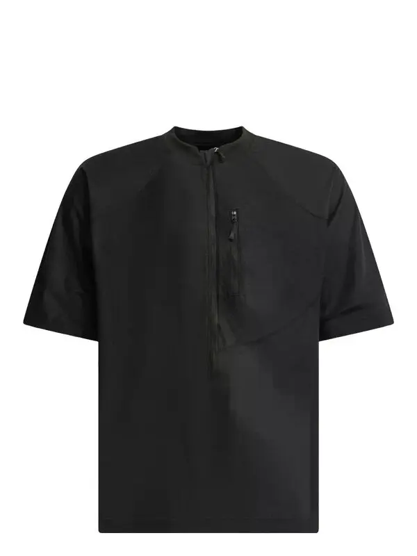 DAIWA PIER39 Half-zip Chest-pocket T-shirt - Black