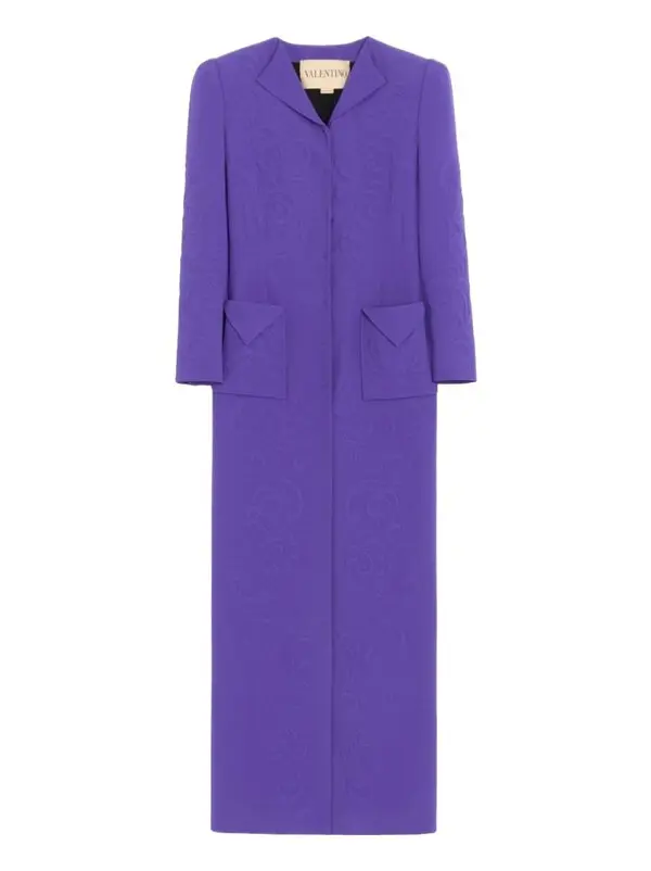 Valentino Garavani Long Sleeved Coat - Blue