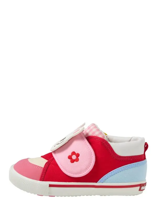 MIKI HOUSE Bunny Appliqué Cotton-blend Sneakers - Red
