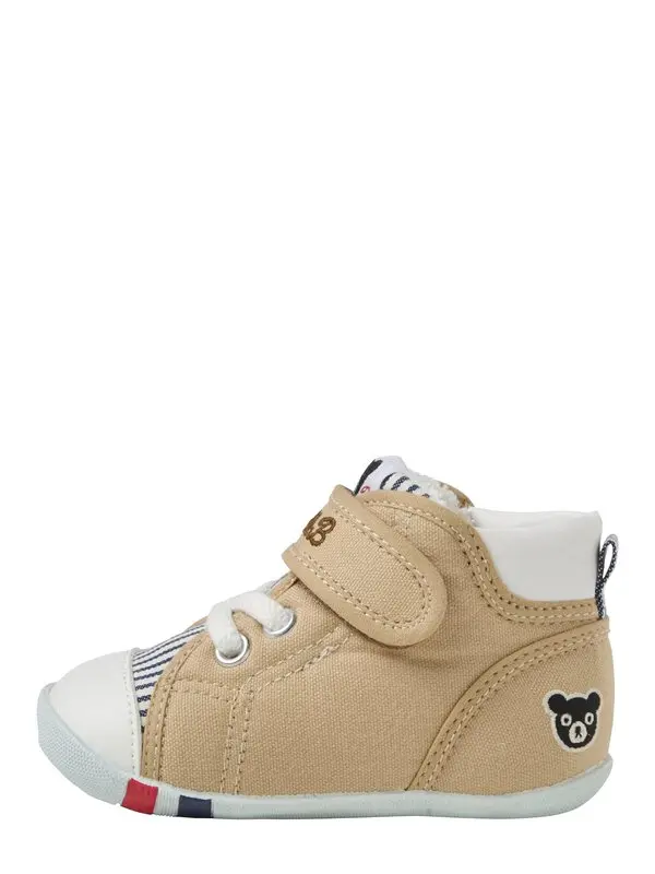 MIKI HOUSE Double B" Cotton Canvas Sneakers - Beige