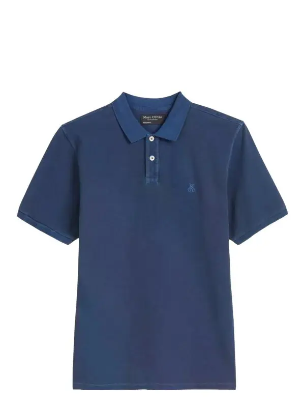 Marc O'polo Embroidered-logo Polo Shirt - Blue