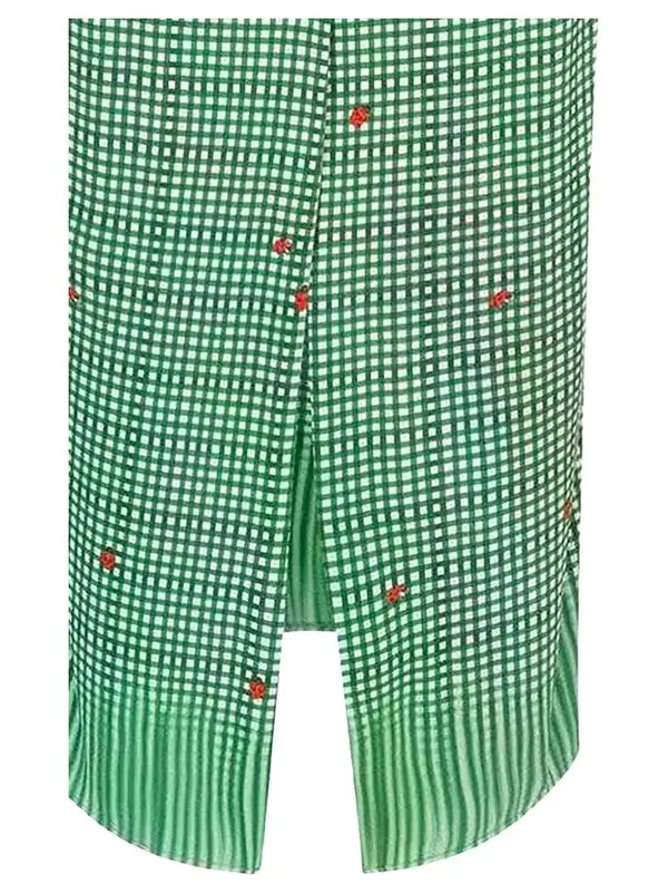 Bernadette Baby Gingham-print Shirt Dress - Green