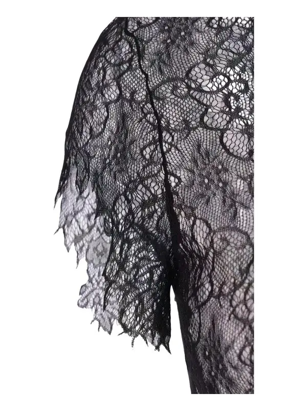PAULINE DUJANCOURT Pauline Ducourt-lace Short-sleeve Top - Black