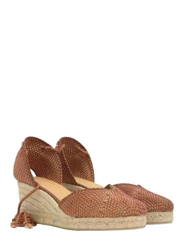 CastaÑer Cora Tie-fastening Wedge Espadrilles - Brown