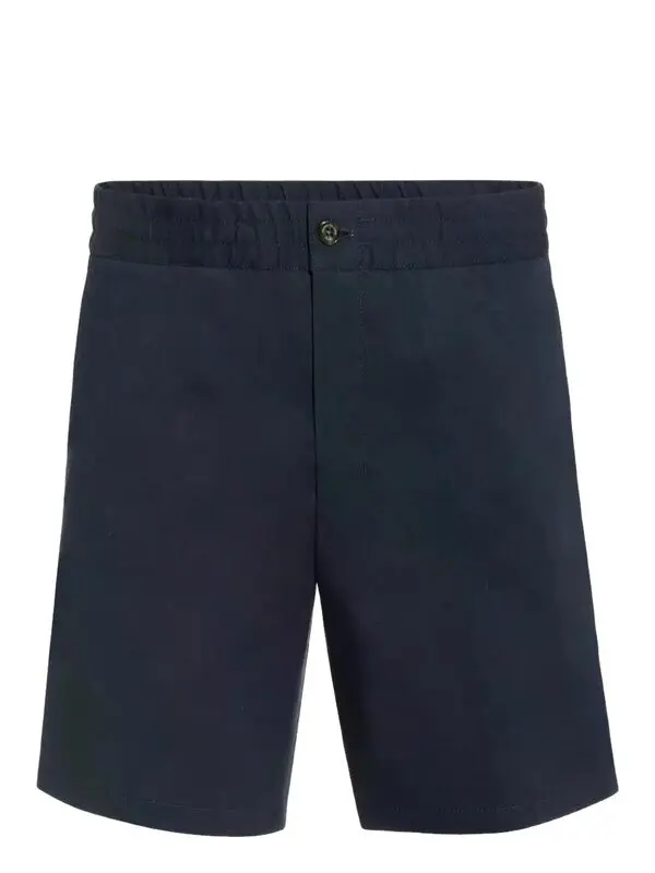 PAOLO PECORA Cotton Shorts - Blue