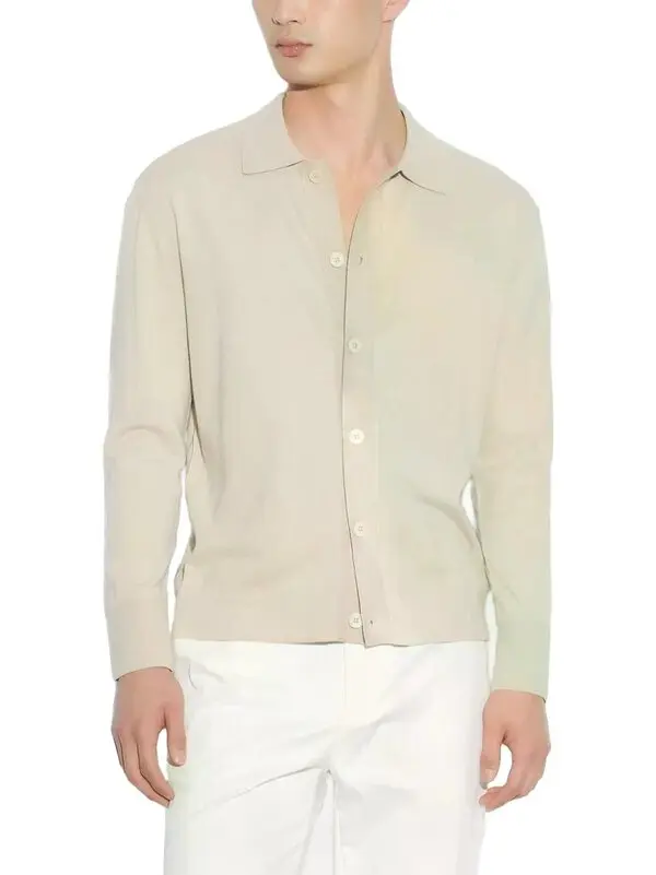 PAOLO PECORA Loose-fit Knitted Shirt - Neutrals