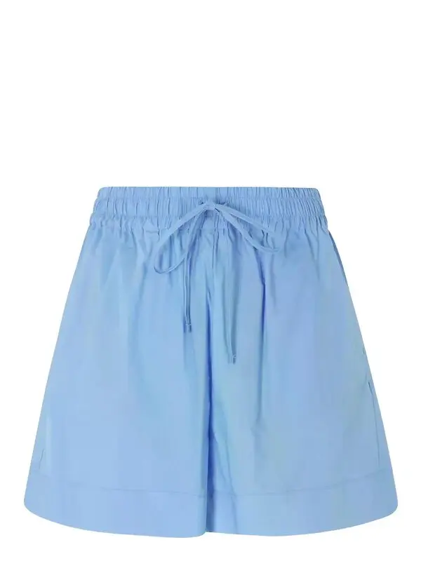 SOLOTRE Elasticated-drawstring Mini Shorts - Blue