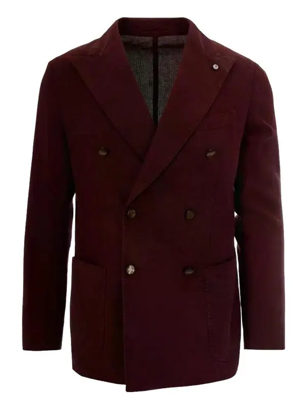 L.B.M. 1911 Double-breasted Peak-lapel Jacket - Red