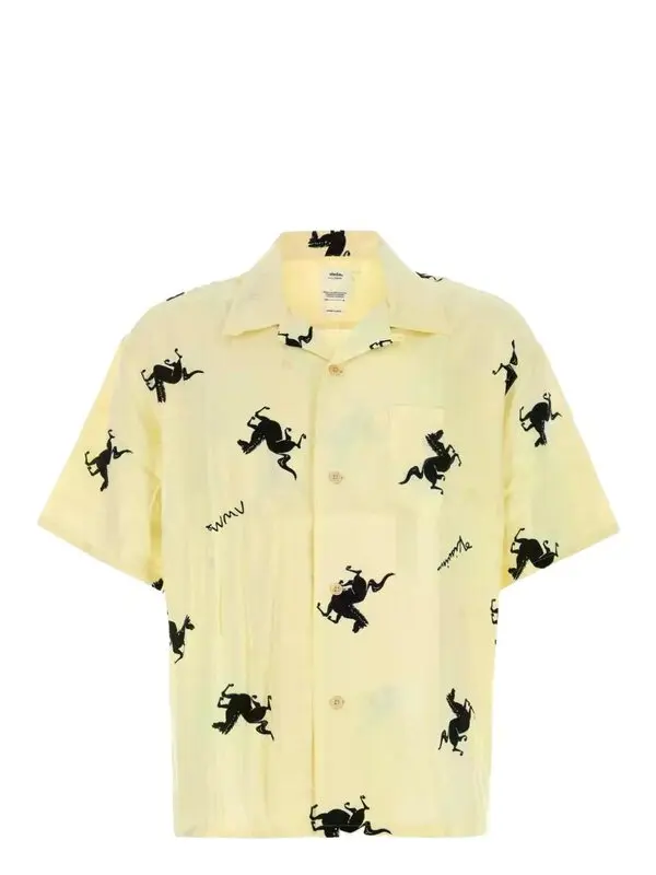 Visvim Horse-print Short-sleeve Shirt - Yellow