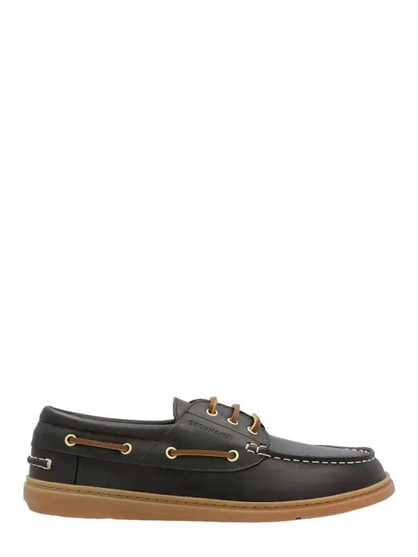 GROUNDIES Tide Lace-up Boat Shoes - Brown