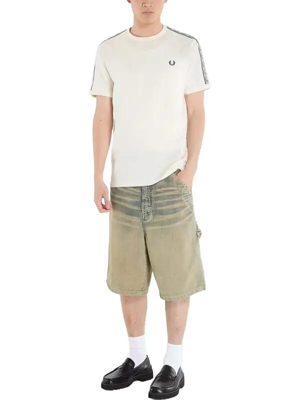 Fred Perry Logo-embroidered T-shirt - Neutrals