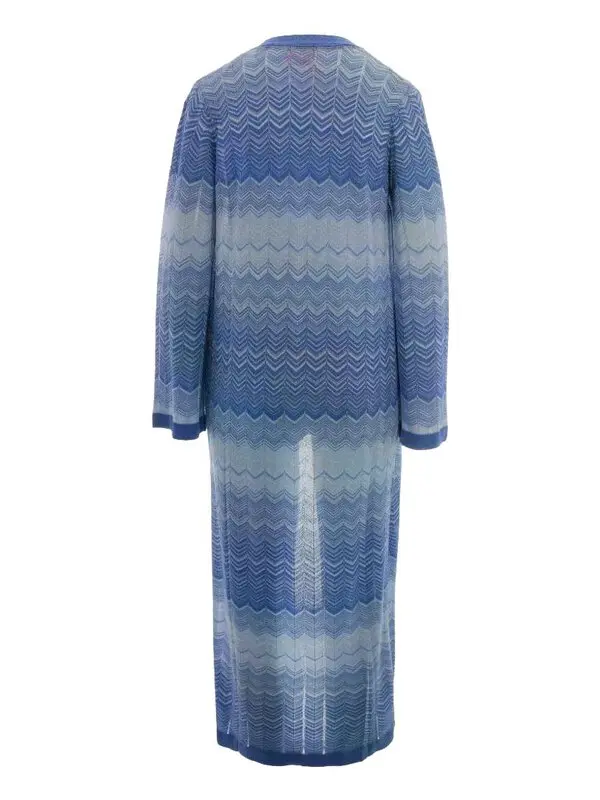MC2 SAINT BARTH Tonia Chevron-knit Cardigan - Blue