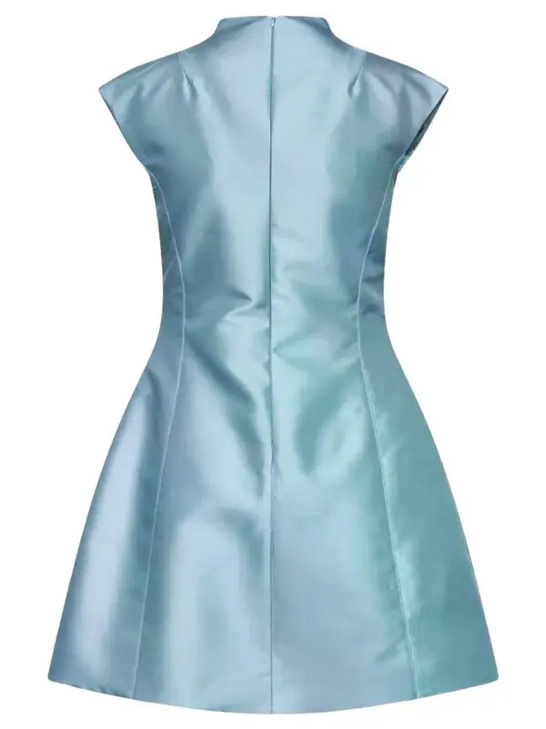 BLANCA VITA V-neck Flared Dress - Blue