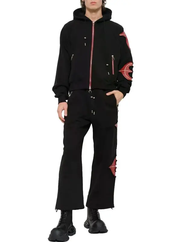 THUG CLUB New Rock Graphic-print Track Pants - Black