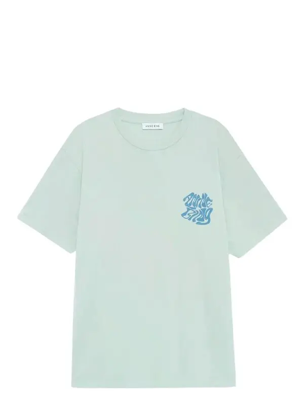 ANINE BING Cade Logo Print T-shirt - Green