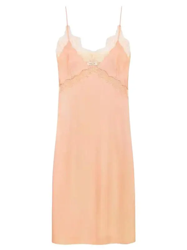 ANINE BING Carissa Lace-trim Midi Dress - Orange