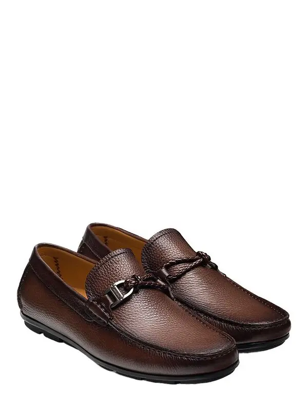 Magnanni Monterey Braided Loafers - Brown