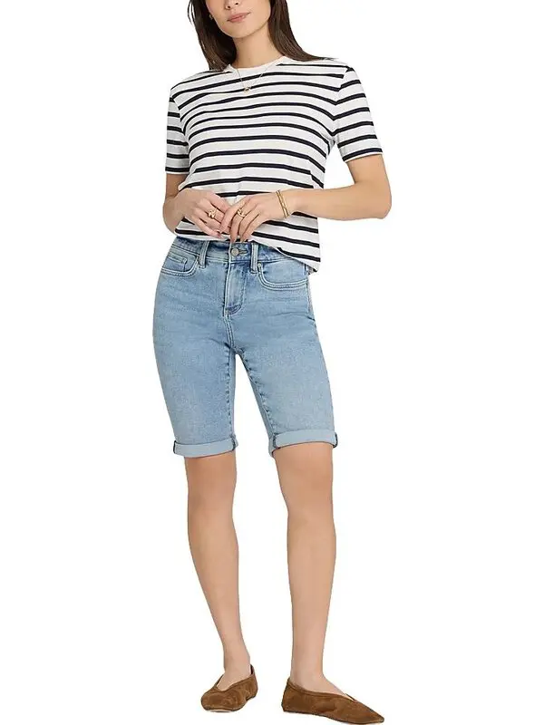 NYDJ Briella Roll Cuff Denim Shorts - Mist Springs