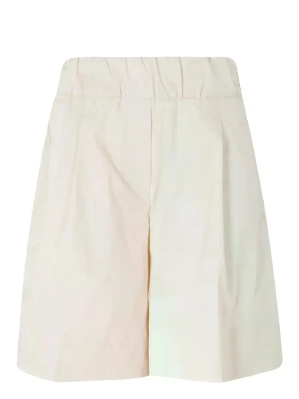 MYTHS Pleated Elasticated-waist Shorts - Neutrals