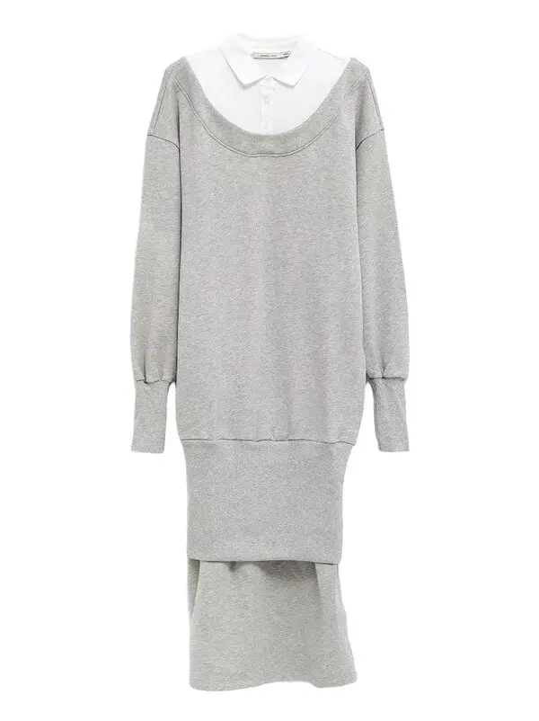 Paloma Wool Belda Layered Long-sleeve Dress - Grey