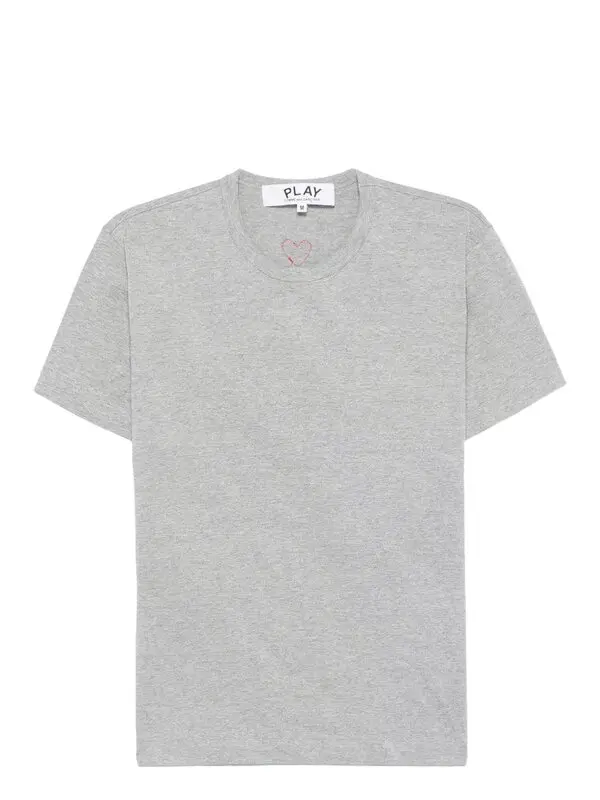 Play Comme Des Garcon Heart Patch T-shirt - Grey