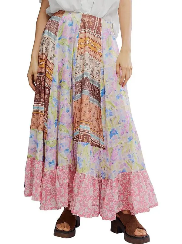 Free People Santa Eulalia Printed Maxi Skirt - Multi Print
