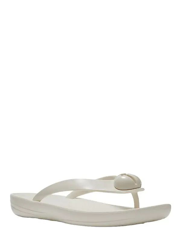 Fitflop Iqushion Glossy Button Sandals - Cream