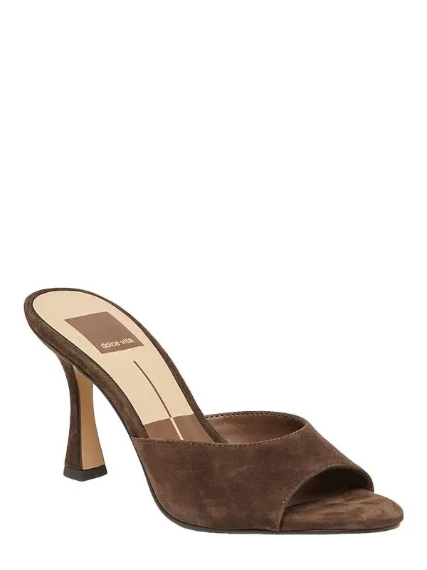 Dolce Vita Rosha Heeled Sandals - Dark Brown Suede