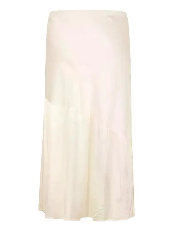 Gold Hawk Lace-trimmed Silk Skirt - Neutrals