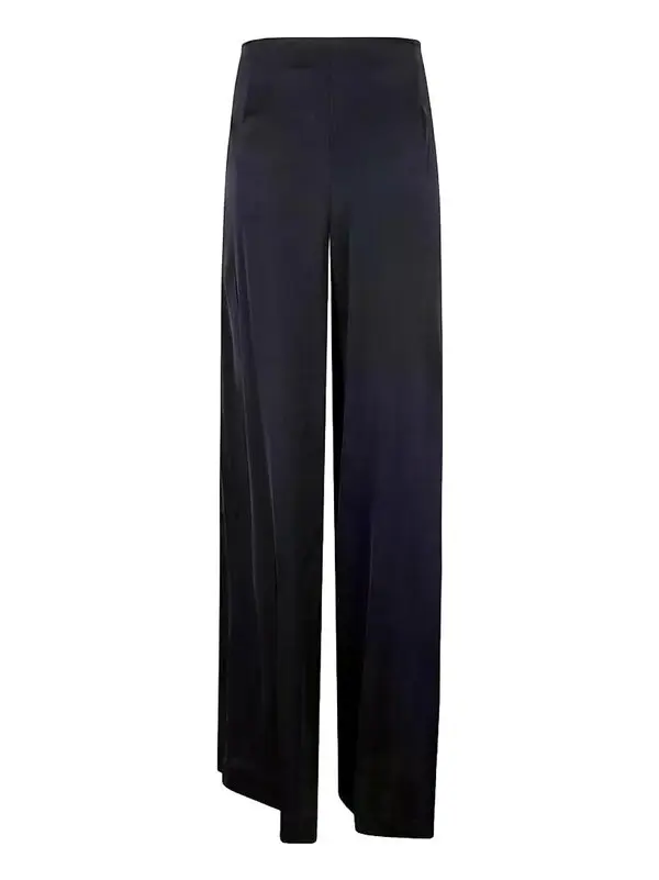 NOUVELLE SILK95FIVE Pleated Palazzo Pants - Blue
