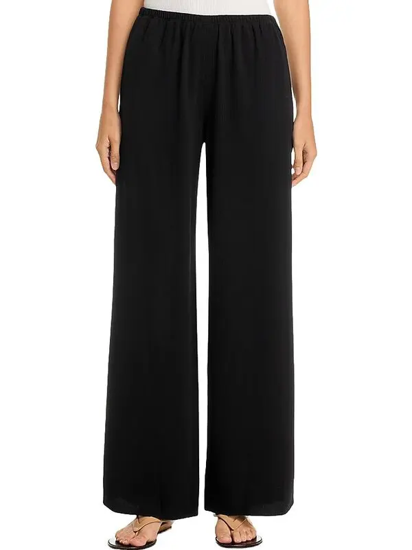 Theory Admiral Clean Pull On Wide Leg Pants - Black