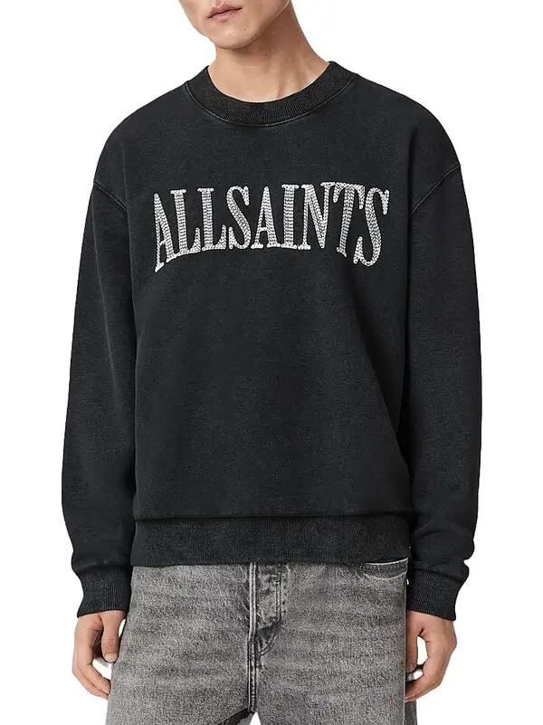ALLSAINTS Dash Crew Sweatshirt - Washed Black
