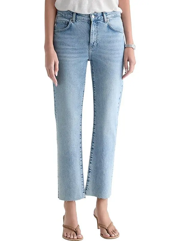 Ag Brinley High Rise Ankle Straight Jeans - Gold Country