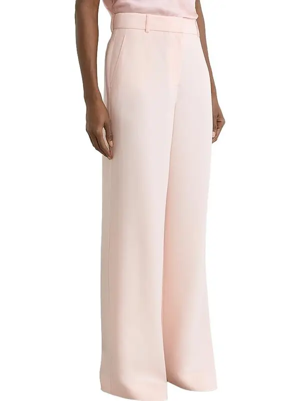 REISS Emilia Wide Leg Trousers - Pale Pink