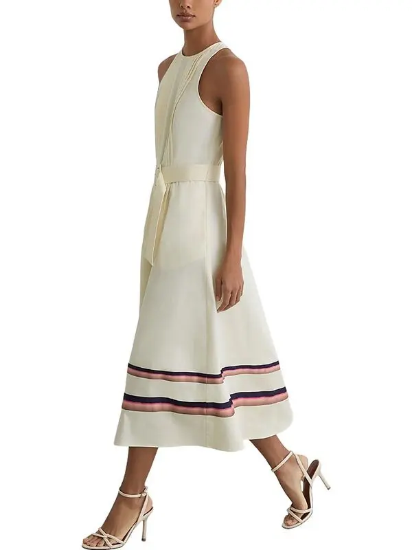 REISS Sara Midi Dress - Cream