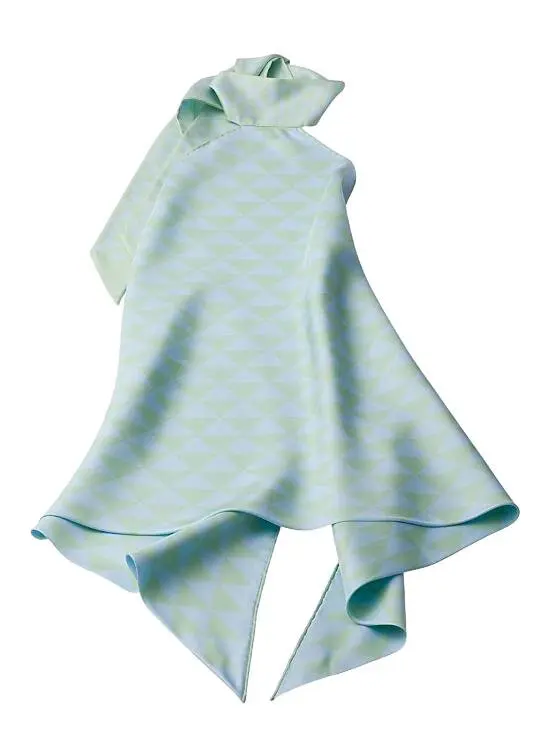 Prada Printed Silk Twill Halter Top - Green