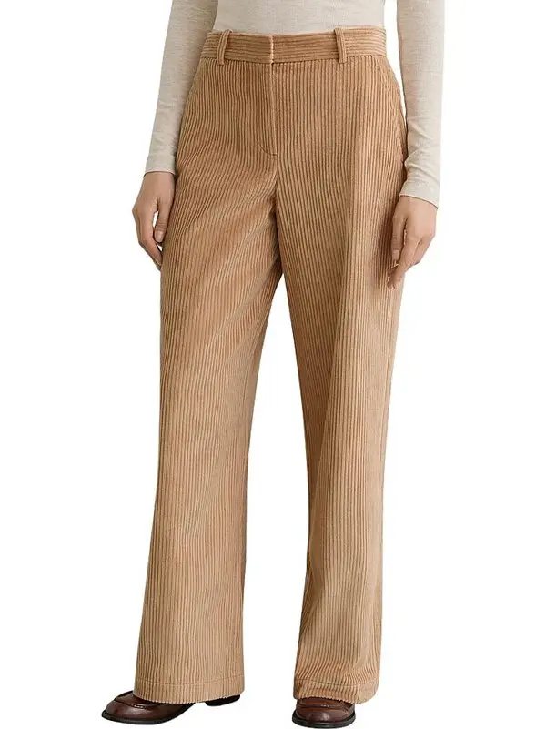 REISS Petites Stanton Corduroy Trousers - Camel