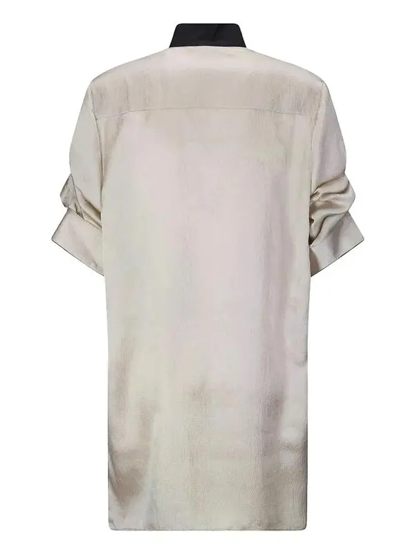 MAISON JEJIA Crinkled Silk Shirt - Grey